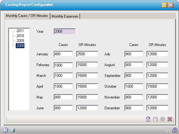 Costing Report Configuration