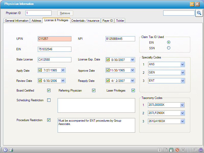 Single Record Format